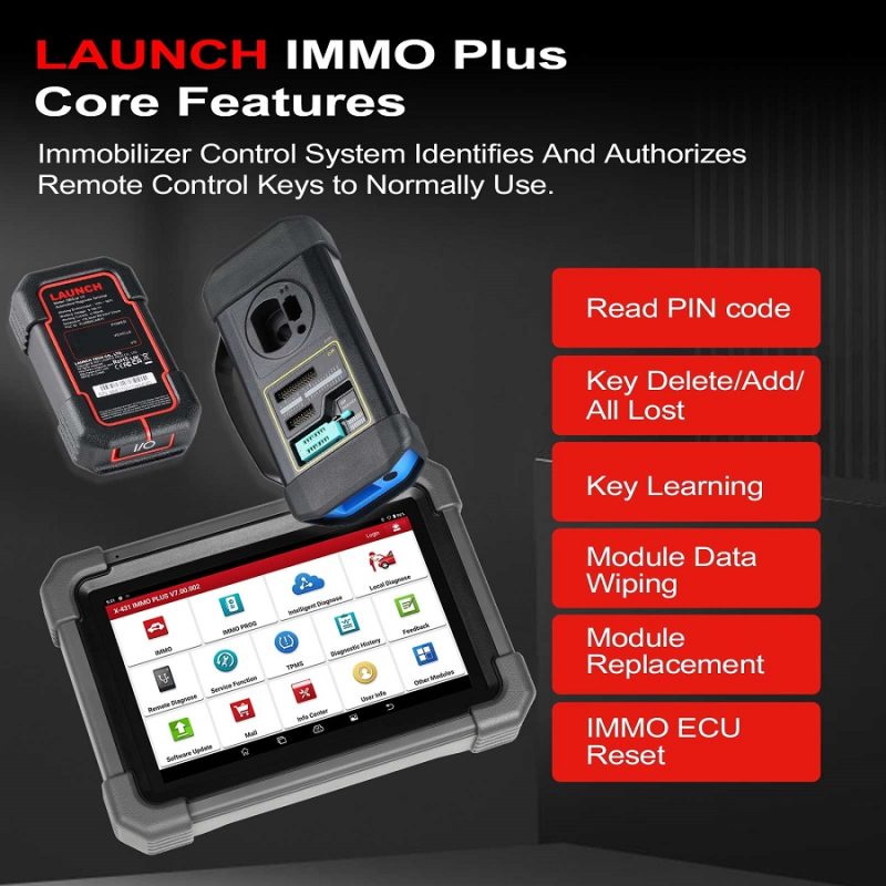 2024 Launch X431 IMMO Plus Key Programmer 3-in-1 IMMO Clone Diagnostics ...