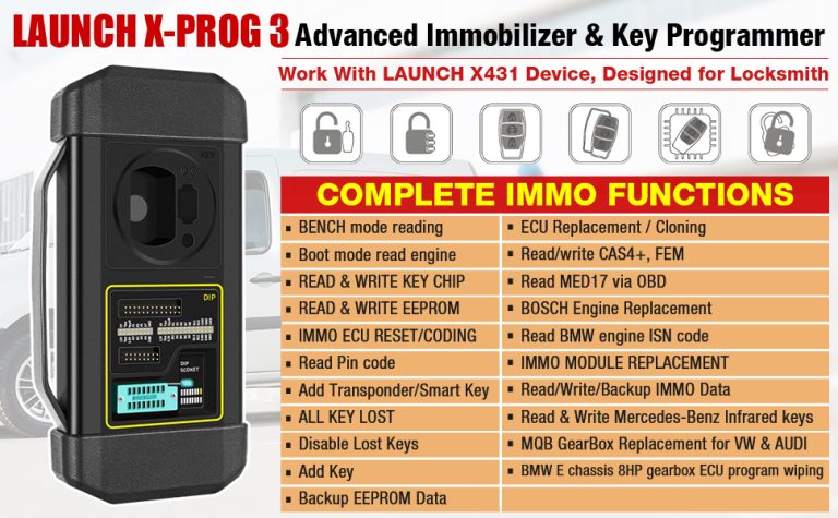 Launch X431 GIII X-PROG 3 Advanced Immobilizer & Key Programmer ...